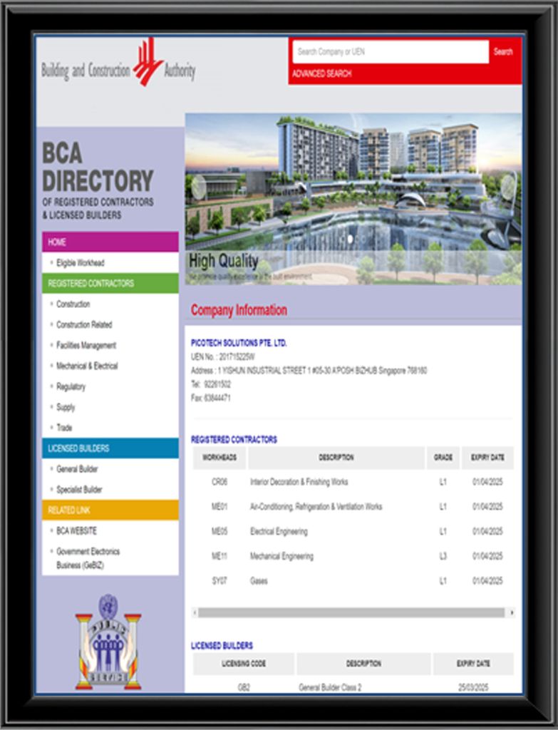 Certificates – PICOTECH SOLUTIONS PTE LTD